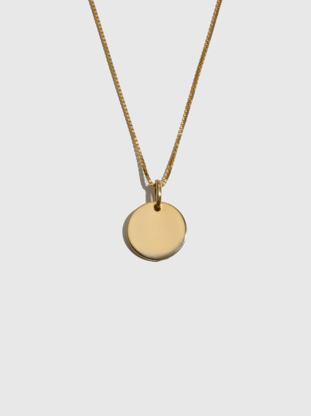 Vermeil Disk Necklace - Archival Collection – Loren Stewart