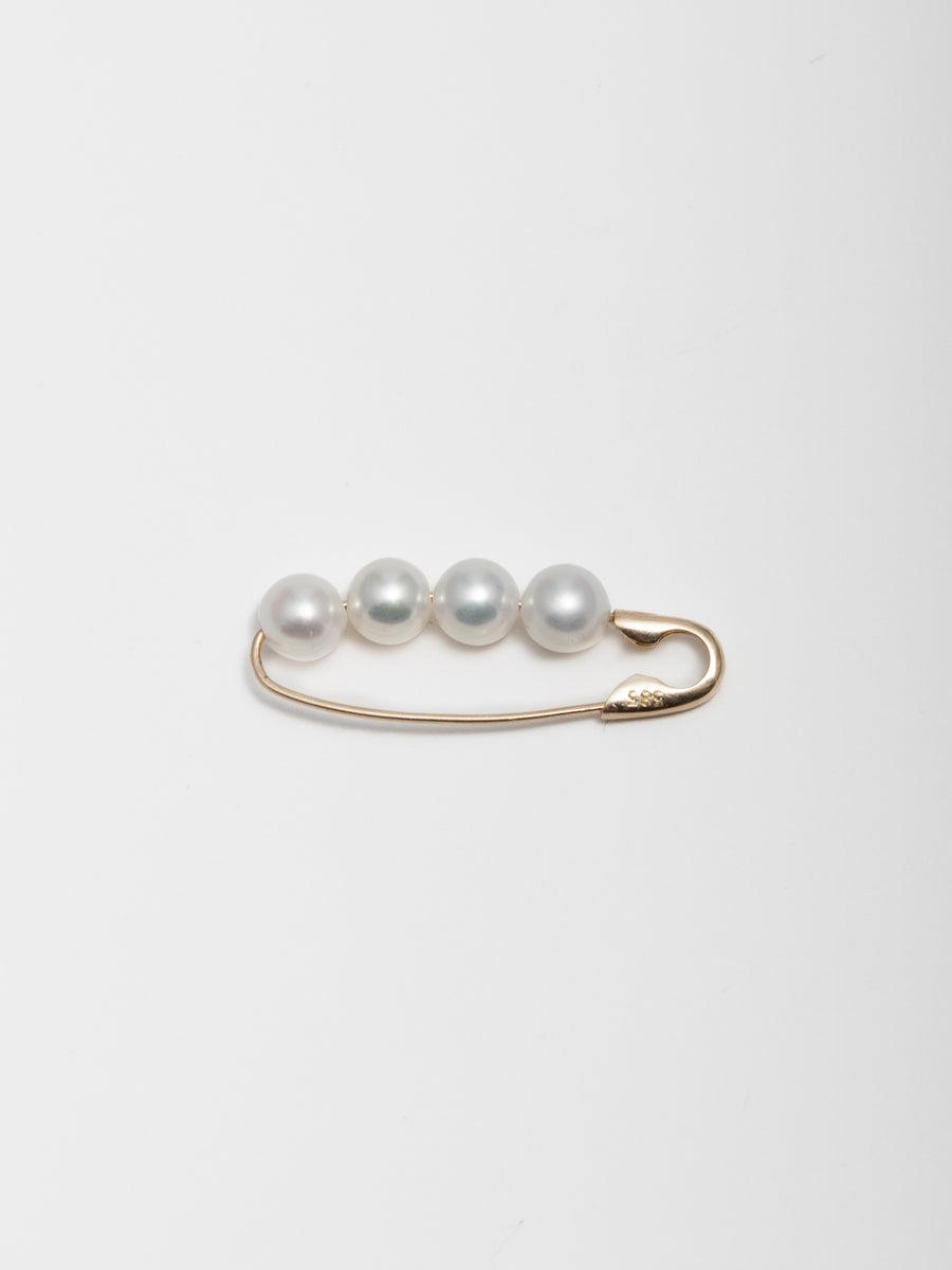 XL Pearl Safety Pin Earring – Loren Stewart