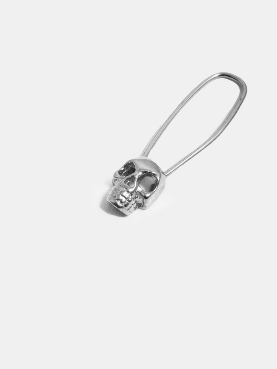 Skull Safety Pin Earring – Loren Stewart